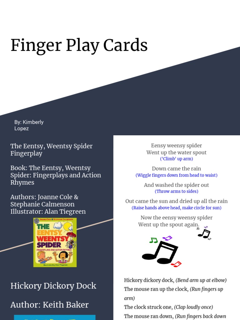 Finger Play Cards | PDF | Finger | Hand