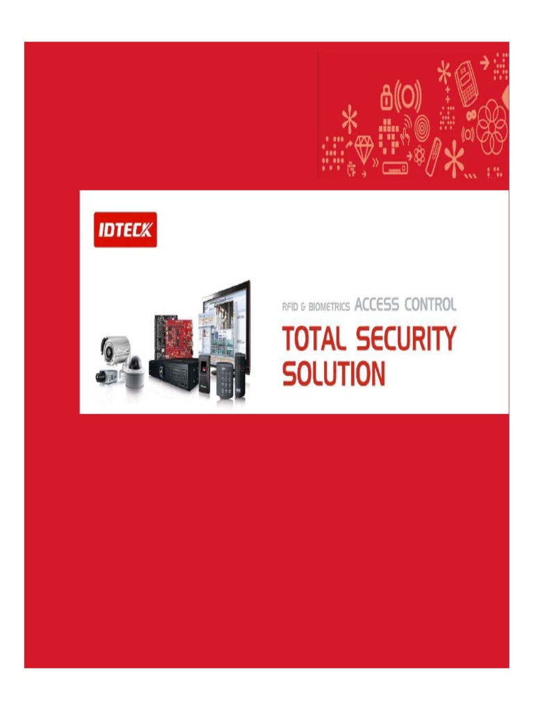 IDTECK Integrated System PDF | PDF | Access Control | Security Alarm