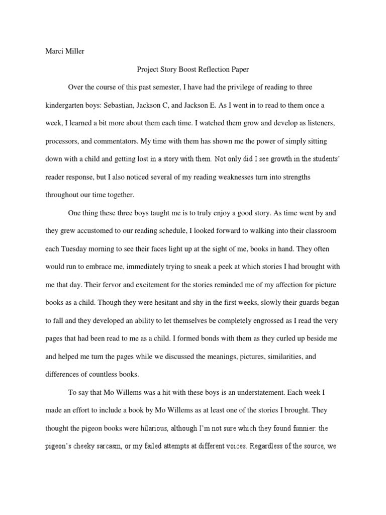 Story Boost Reflection Paper | PDF | General Fiction