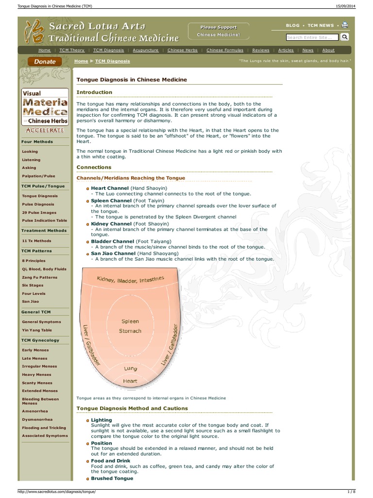 Tongue Diagnosis in Chinese Medicine TCM PDF | PDF | Traditional ...