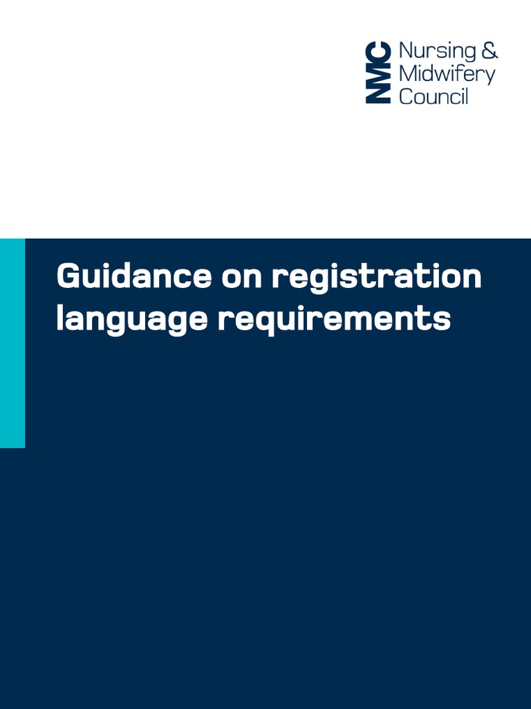 English Language Guidance for NMC Registration | PDF | Midwife | Nursing
