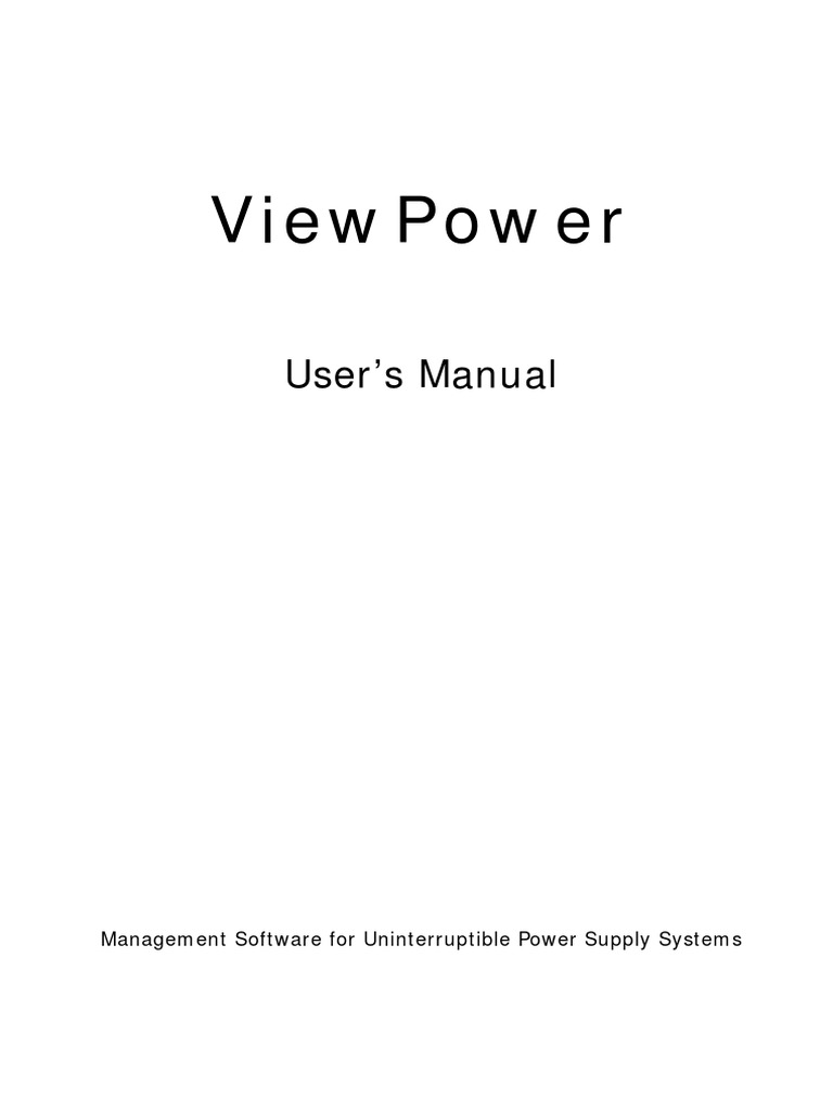 Viewpower: User'S Manual | PDF | Icon (Computing) | Graphical User ...