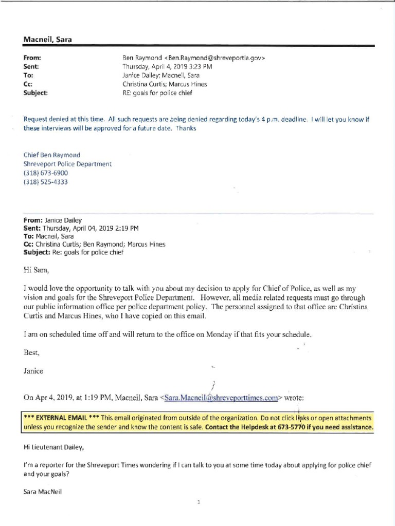 Request Denied Email | PDF