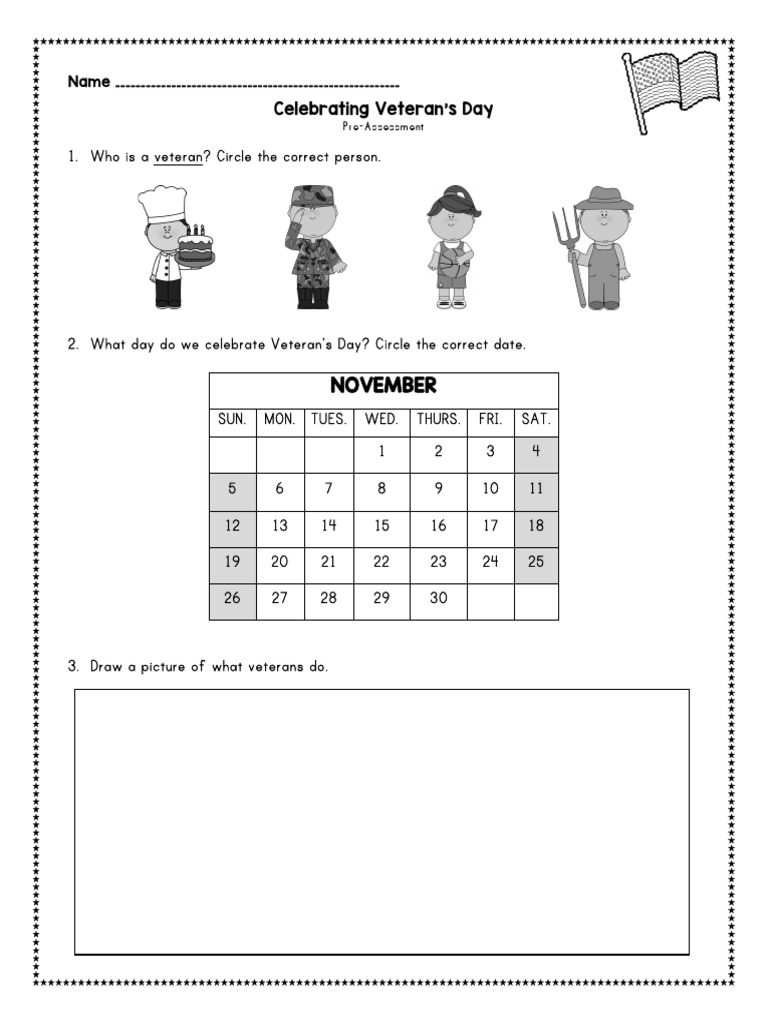 Veteransday Preassessment | PDF