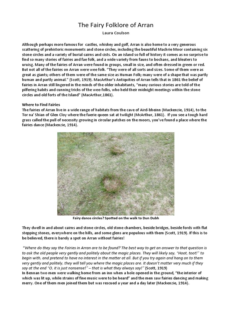 The Fairy Folklore of Arran PDF | PDF | Fairies