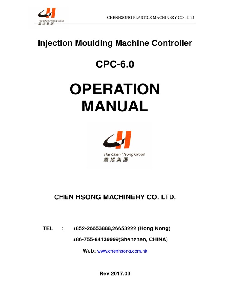 Operation Manual: Injection Moulding Machine Controller | PDF | Computer Keyboard | Switch