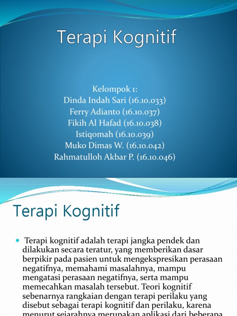 Terapi Kognitif | PDF