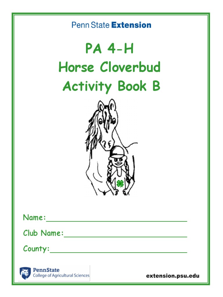 Horse Cloverbud Activity Book B | PDF | Digestion | Large Intestine
