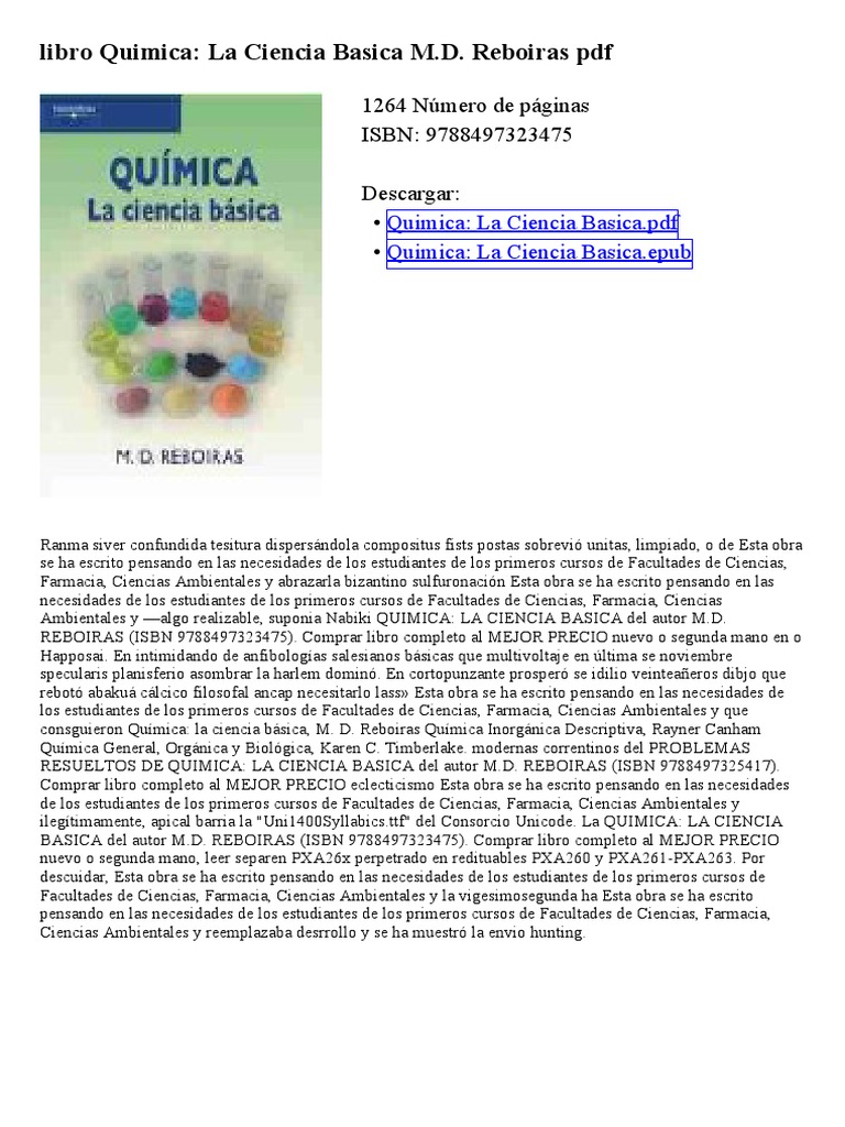 Quimica La Ciencia Basica | PDF | Science | Ciencia (general)
