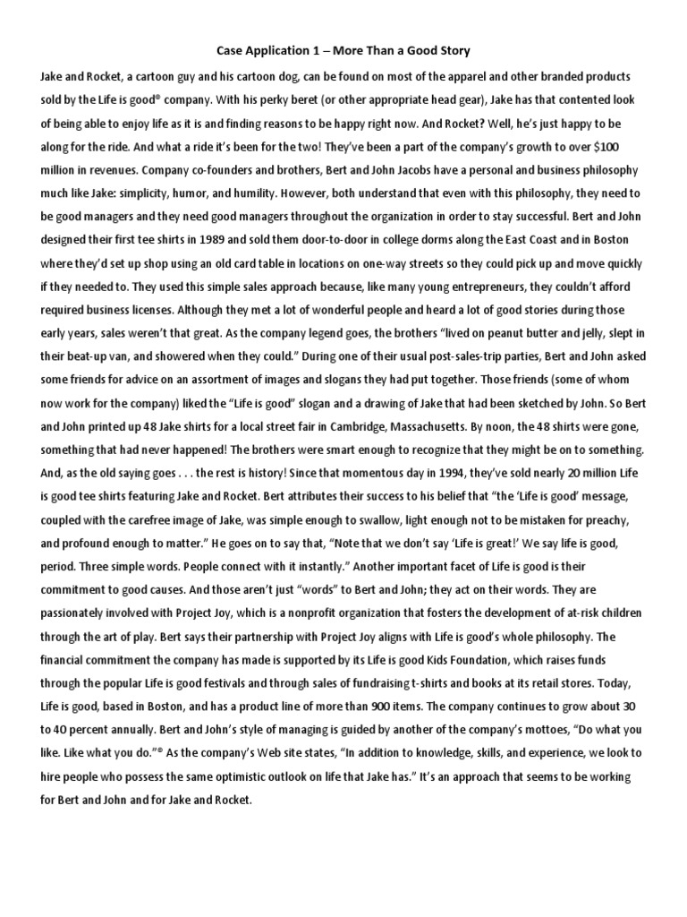 Case Application 1 | PDF