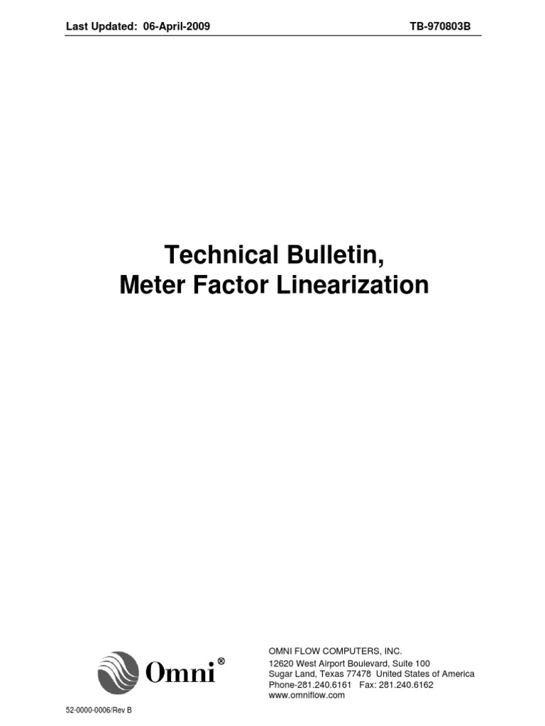 Meter Factor Linearization Overview | PDF | Flow Measurement | Average
