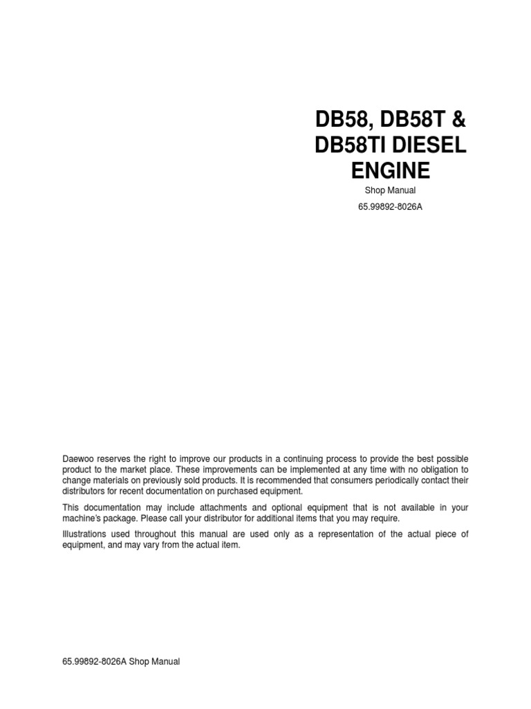 Engine - DB58, DB58T & Db58ti PDF | PDF | Fuel Injection | Turbocharger