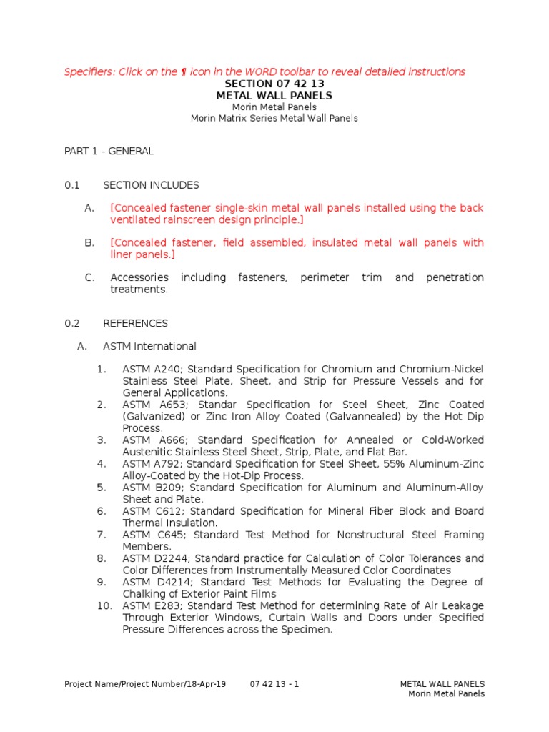 Matrix Series Metal Wall Panels | PDF | Sheet Metal | Wall