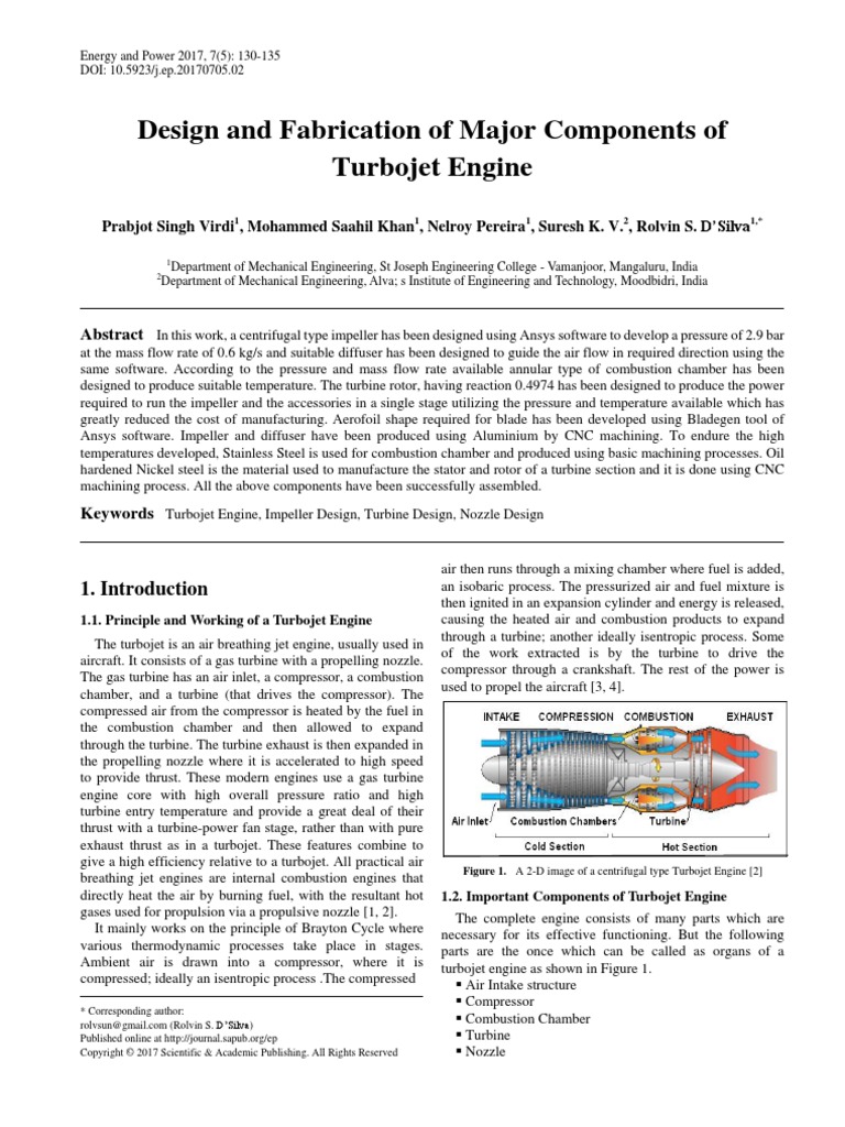 Design of Major Components of Turbojets Engines | PDF | Jet Engine ...