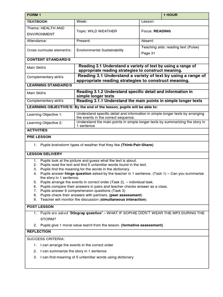 Lesson Plan CEFR Group 5 | PDF | Applied Psychology | Pedagogy