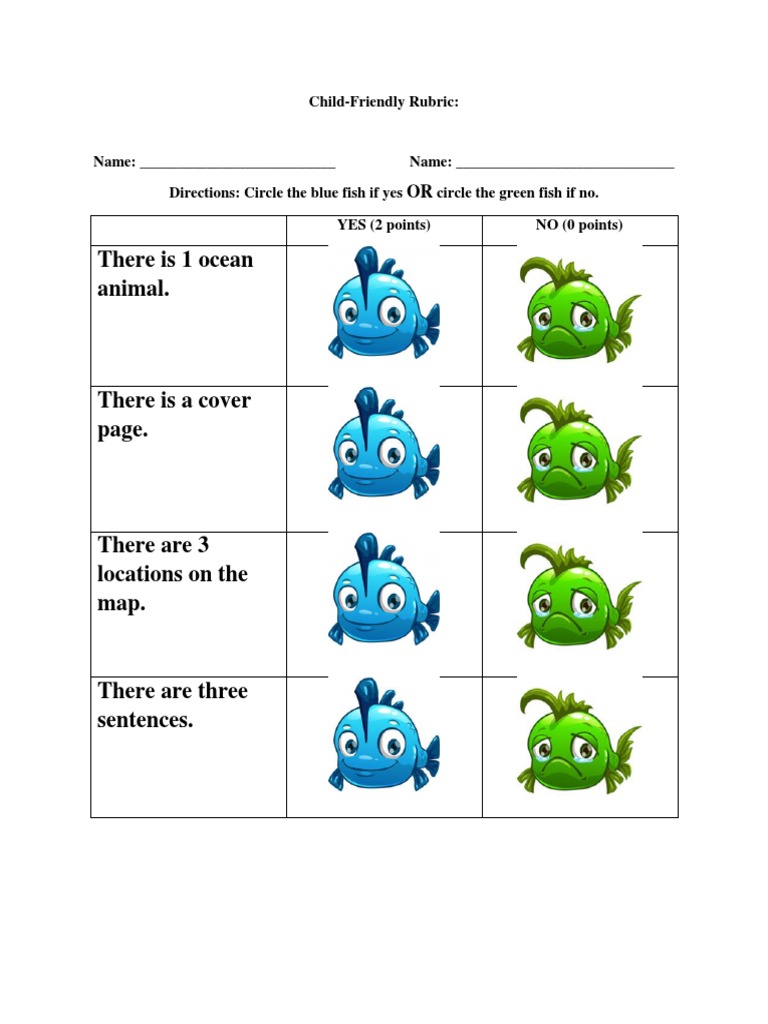 Child-Friendly Assessment Rubric | PDF