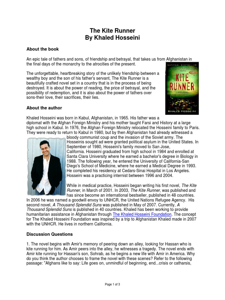 The Kite Runner by Khaled Hosseini | PDF