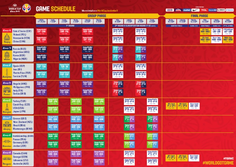 Fbwc2019 Game Schedule Final 18032019 | PDF | National Sports Teams ...