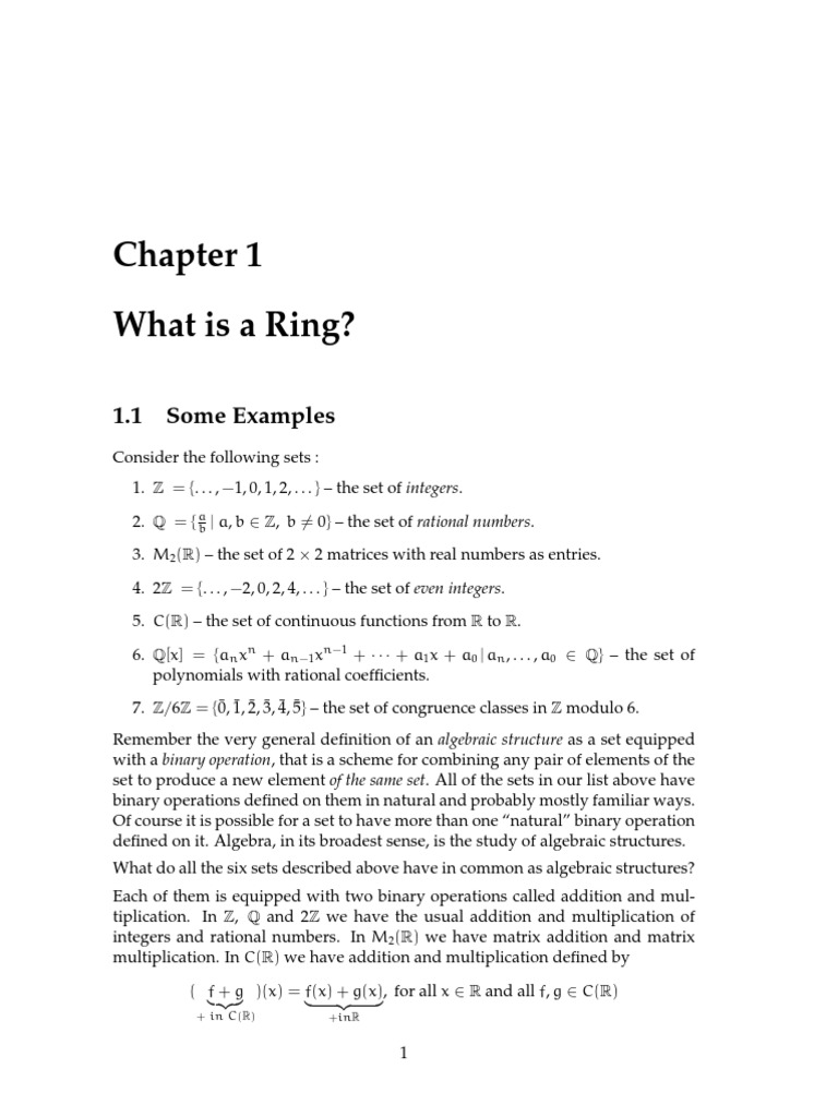 Ring Theory | PDF | Ring (Mathematics) | Factorization