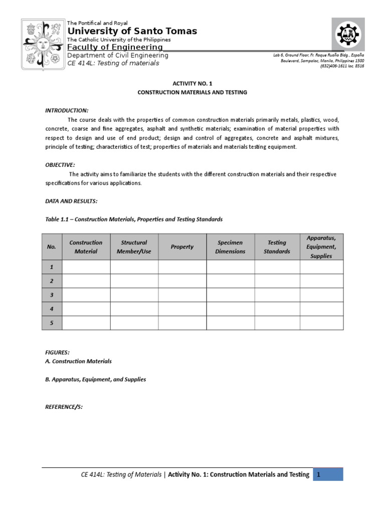 1 - Construction Materials and Testing | PDF | Engineering | Building ...