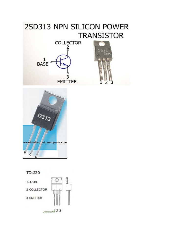 Data Transistor D313 | PDF