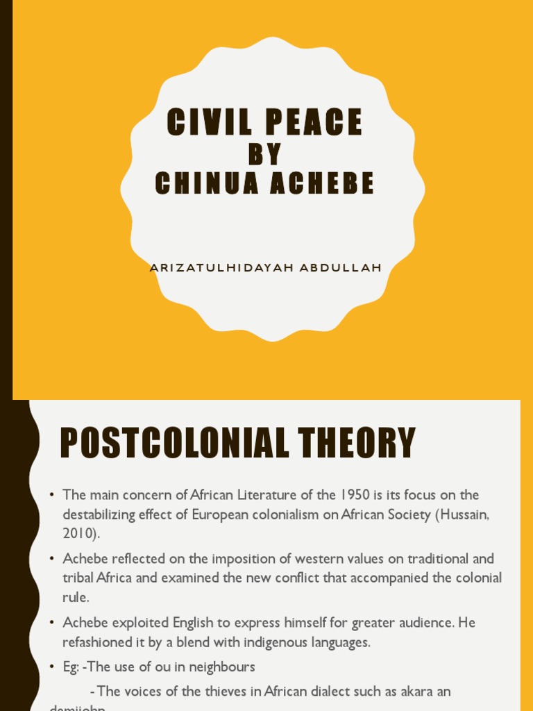 Civil Peace: BY Chinua Achebe | Download Free PDF | Colonialism | Unrest