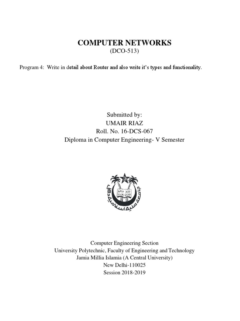 Router Types And Functions Pdf Router Computing Routing 9393