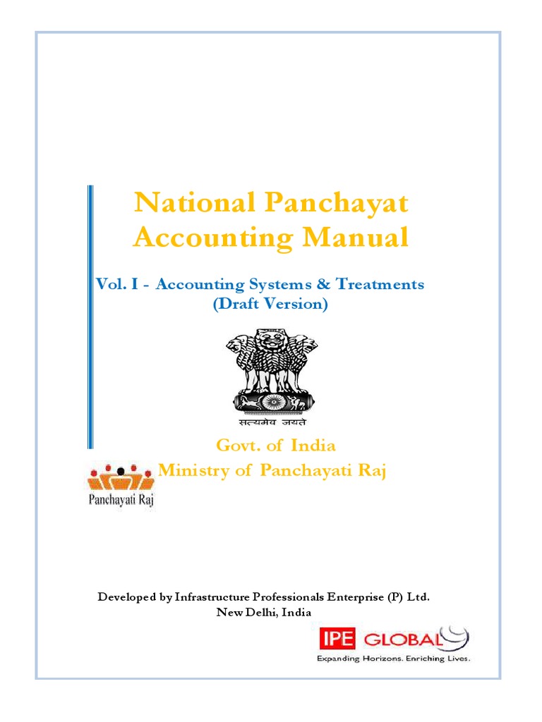 Draft Accounting Manual PDF | PDF | Accounting | Economies