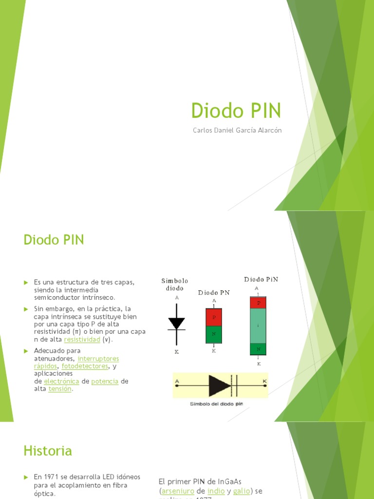 Diodo PIN Presentacion | PDF | Diodo | Resistencia Eléctrica y Conductancia