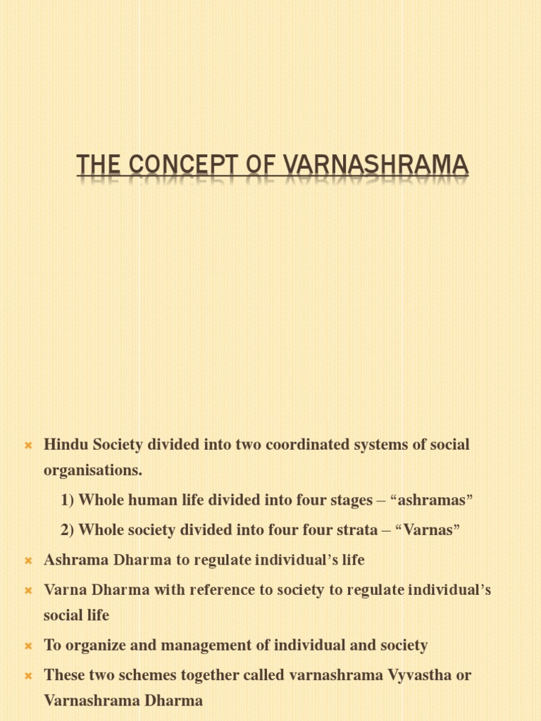 6 Varnashrama | PDF | Indology | Hindu Philosophical Concepts