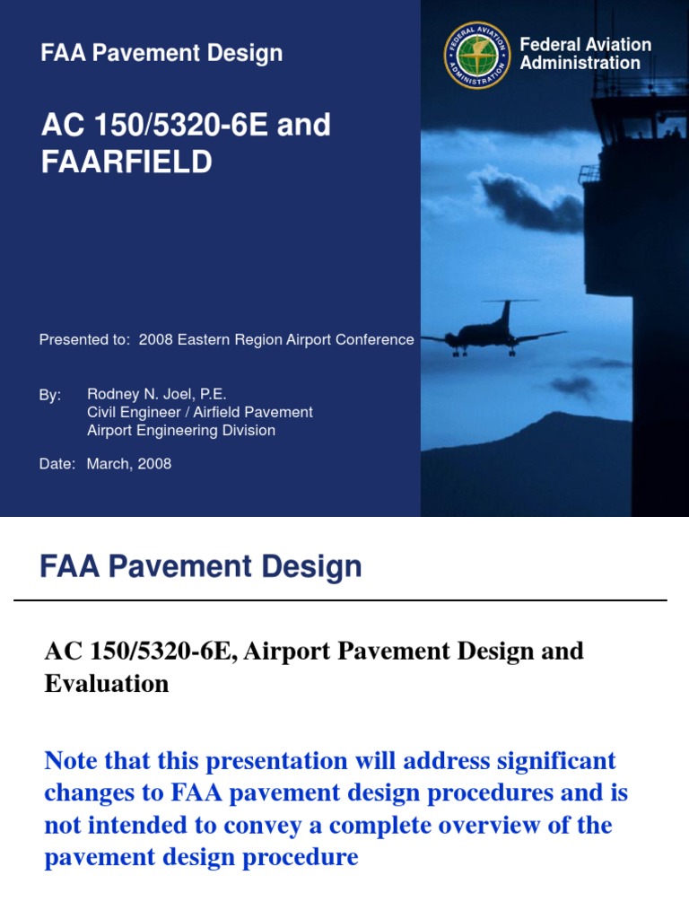 AC 150/5320-6E and Faarfield: FAA Pavement Design | PDF | Road Surface ...