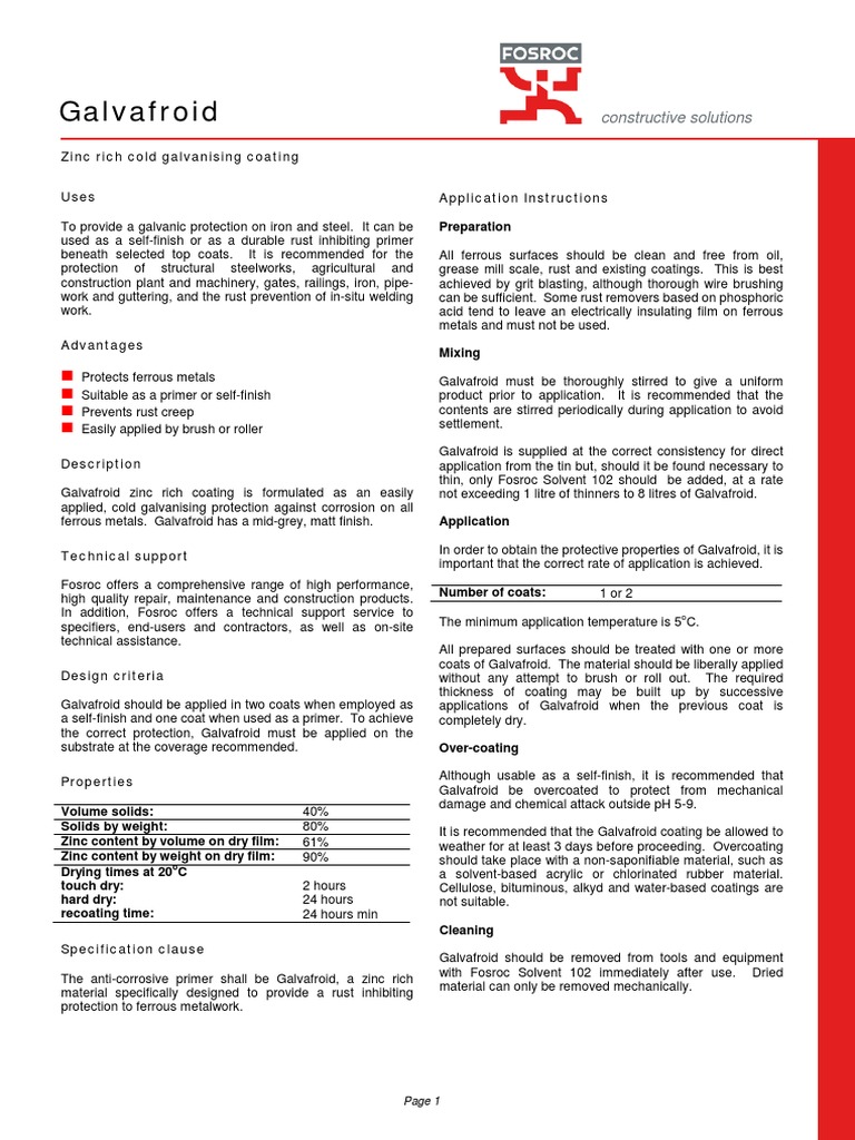 Galva Froid | PDF | Rust | Galvanization