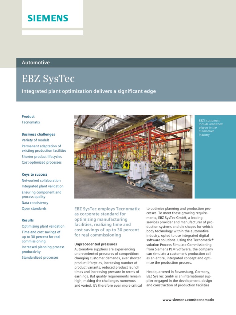 EBZ Systec - Case Study | PDF | Product Lifecycle | Simulation
