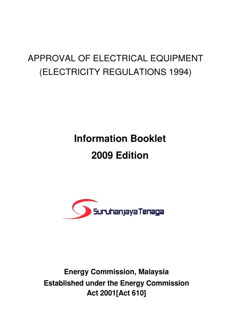 Approval of Electrical Equipment (Info Booklet 2009) | PDF | Ac Power ...