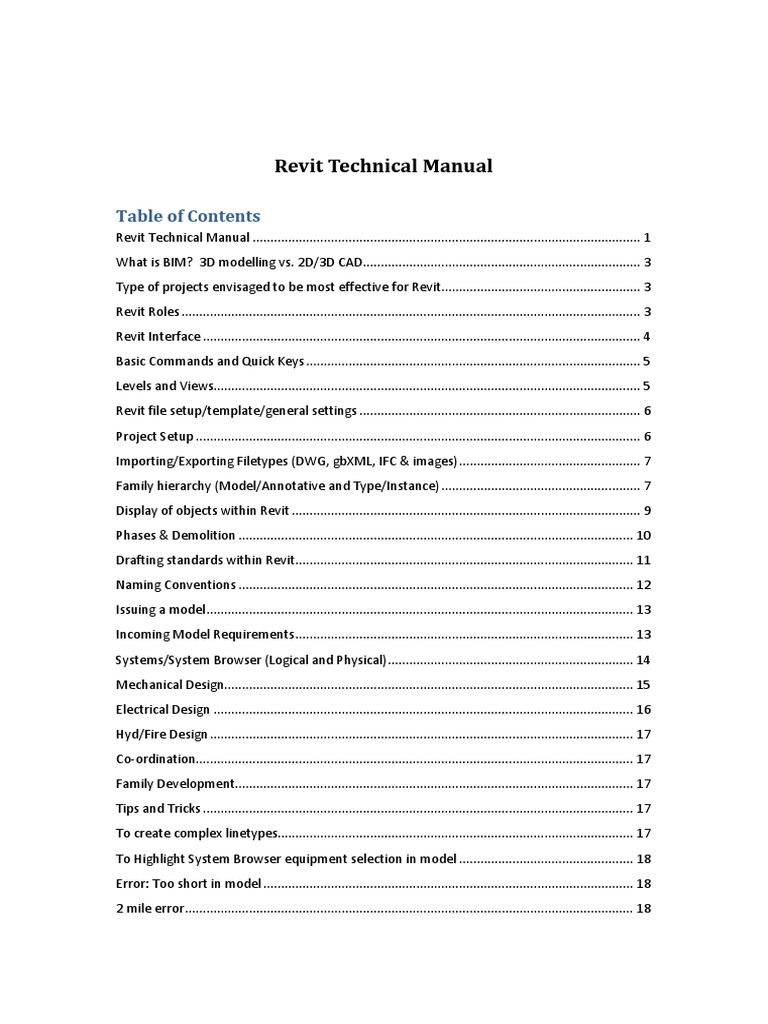 WSP Revit Manual | PDF | Autodesk Revit | Building Information Modeling