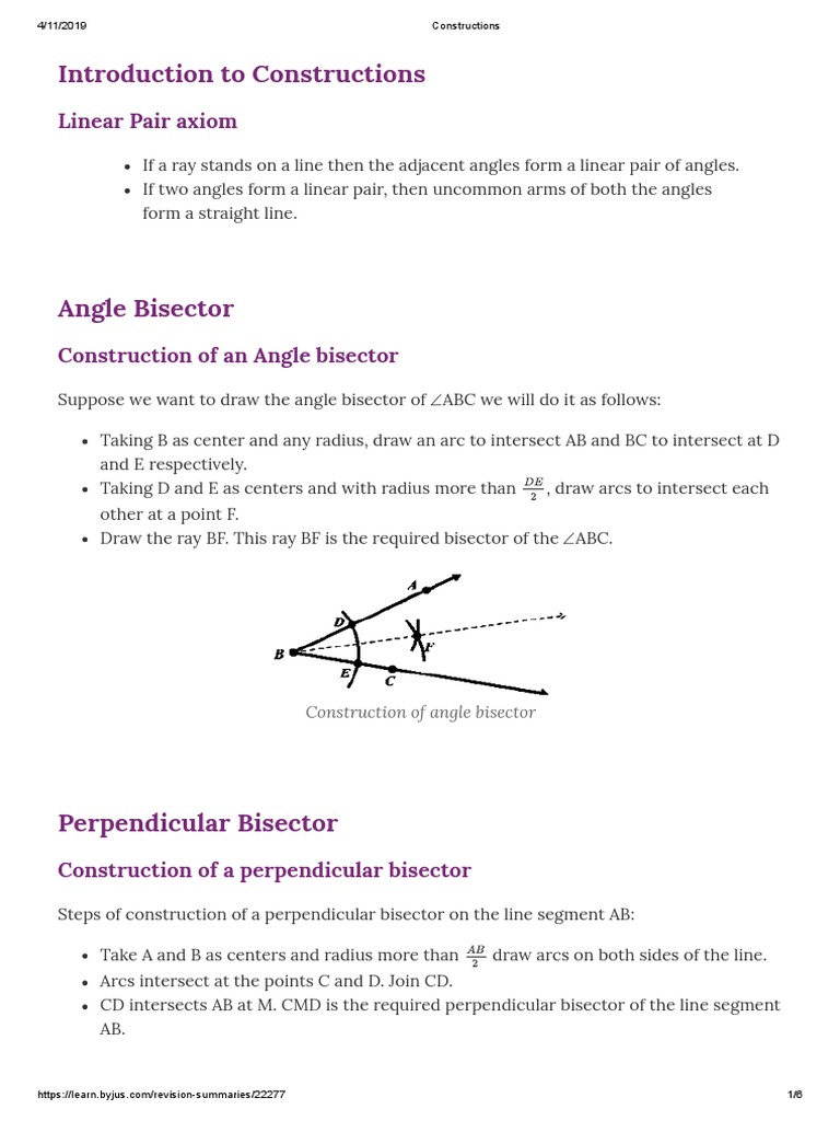 Constructions Pdf Pdf Perpendicular Triangle