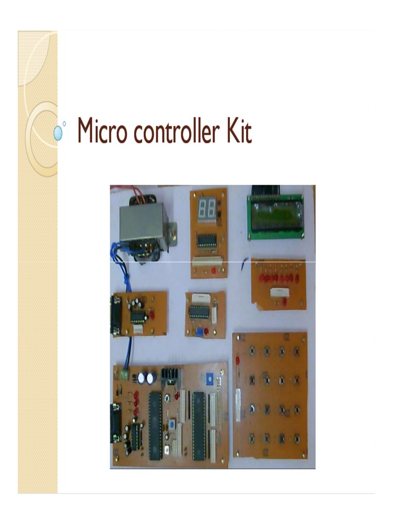 Microcontroller Education Kit | PDF | Microcontroller | Electrical ...