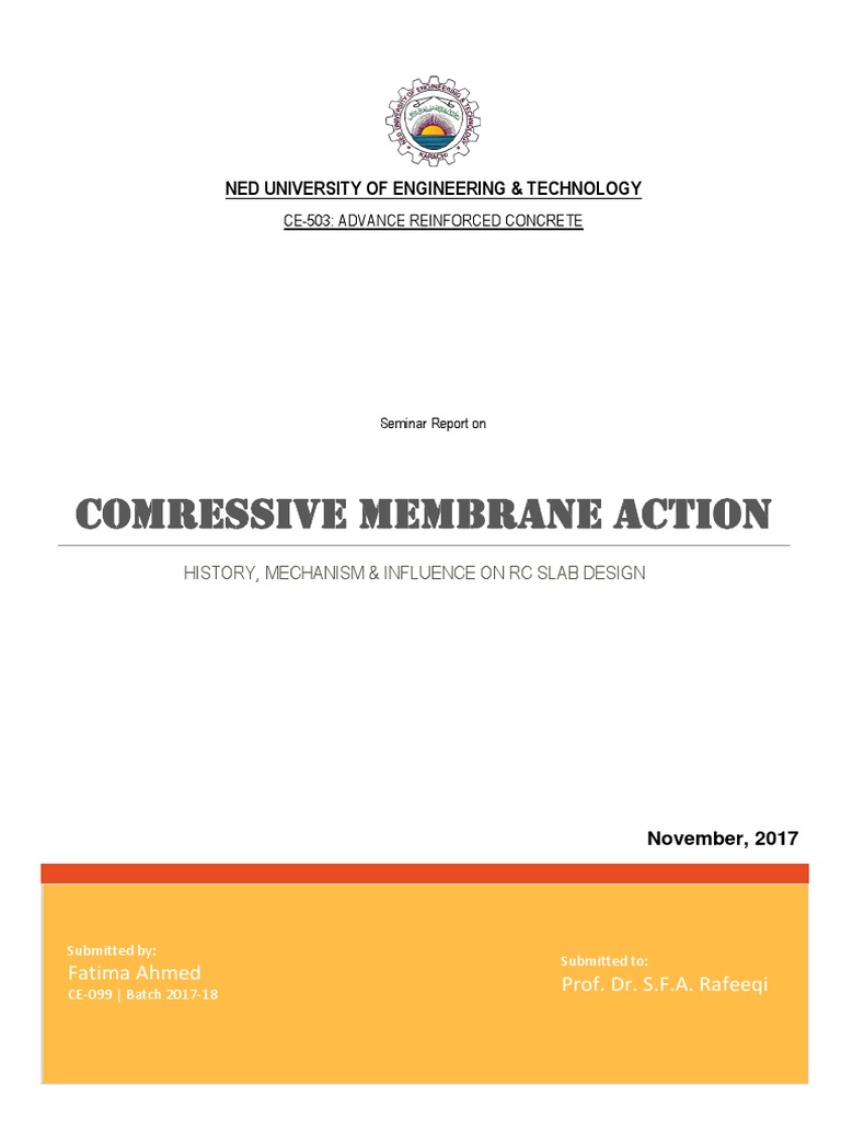 Compressive Membrane Action in RC Slabs | PDF | Strength Of Materials ...