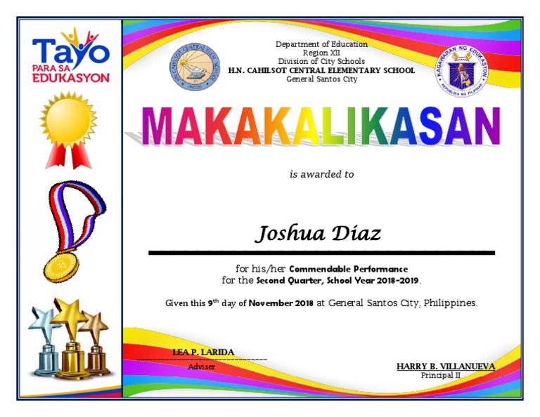 Core Values Award Certificate Template | PDF