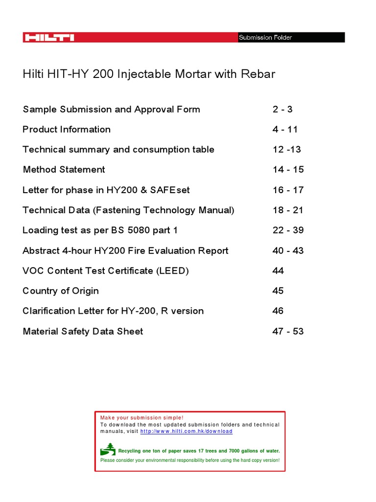 Hilti PDF | PDF | Specification (Technical Standard) | Drill