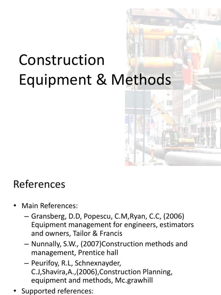 Construction Equipment and Methods Overview | PDF | Tunnel | Heavy ...