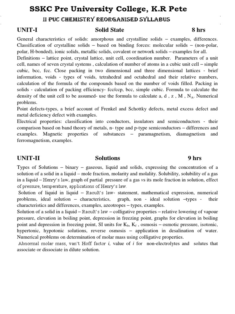 Sylabas With Model Paper PDF | PDF | Alcohol | Coordination Complex