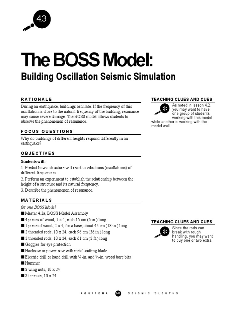 The BOSS Model:: Building Oscillation Seismic Simulation | PDF ...