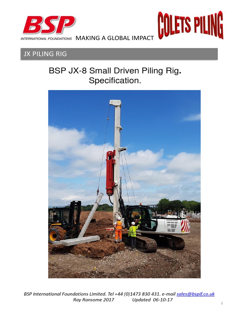 BSP Hammer JCB | PDF | Deep Foundation | Hammer