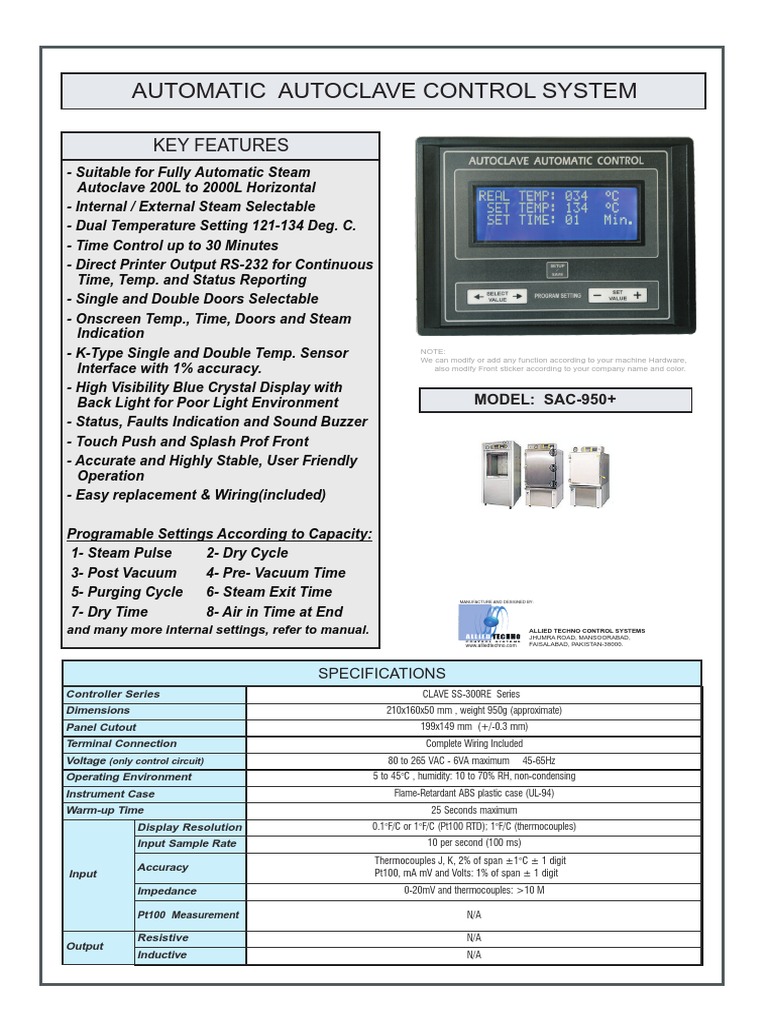Automatic Autoclave Controller | PDF | Thermocouple | Relay
