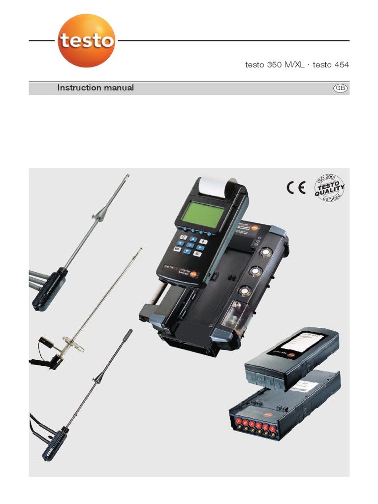 Analizor Multigaz Testo 350 M XL Eng | PDF | Menu (Computing ...