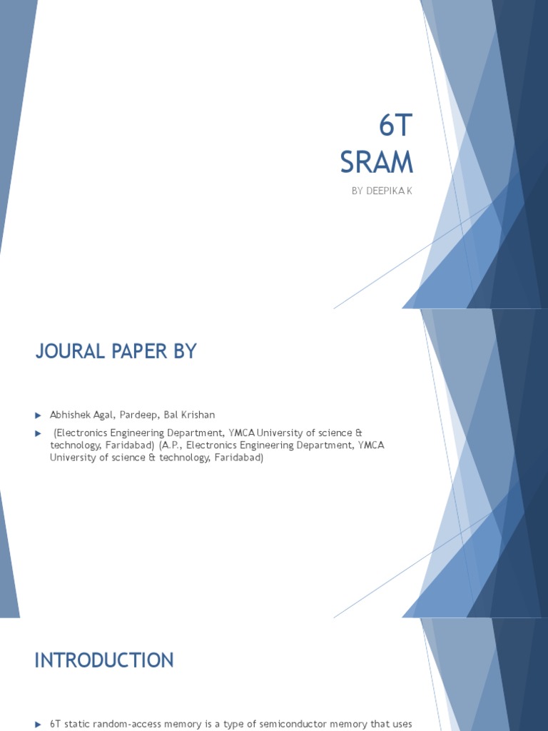 6T Sram | Download Free PDF | Random Access Memory | Computer Memory