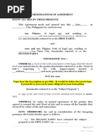 Deed of Assignment | PDF | Assignment (Law) | Property