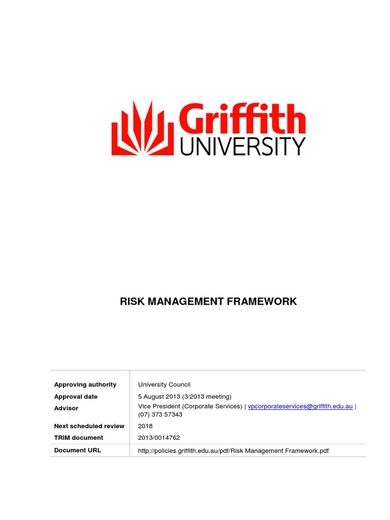Risk Management Framework | PDF | Risk Management | Business Continuity
