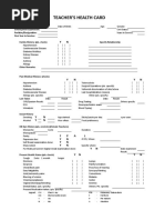 Teacher Health Assessment Form | PDF | Cardiovascular Diseases ...